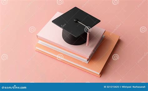 Modern Learning Minimalist Book And Graduation Hat Design Generative
