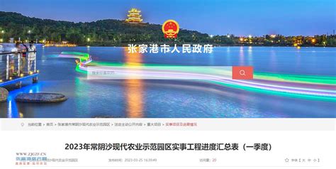 2023年常阴沙现代农业示范园区实事工程进度汇总表来啦 张家港新闻 张家港房产网