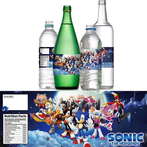 Water Bottle Labels Water Bottle Sticker For Sonic The Hedgehog Desertcart South Africa