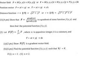 Vector Field F Mx Yi Nx Yj Or F M X Y