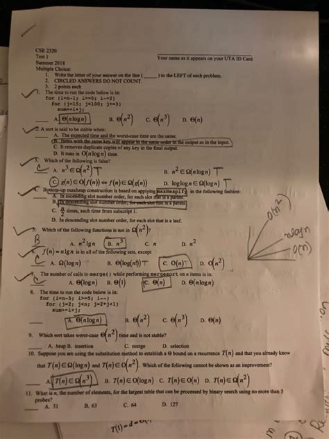 Solved Your Name As It Appears On Your UTA ID Card CSE 2320 Chegg
