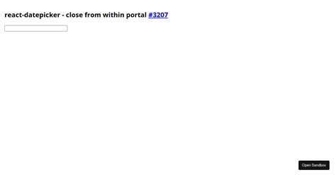 React Datepicker Close From Container Codesandbox
