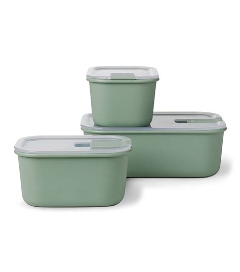 Rosti Mepal Set De 3 Contenedores Herméticos Rectangulares Verdes El Palacio De Hierro
