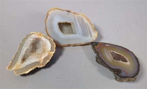 Natural Agate Geodes Qty 3 Mayo Auction And Realty