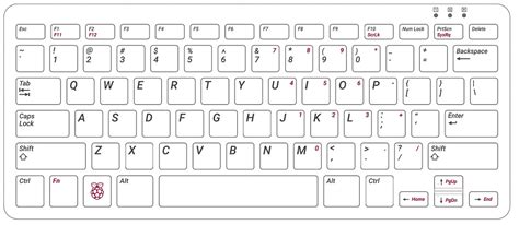 Buy Official Raspberry Pi Keyboard White Red Online At Robu In