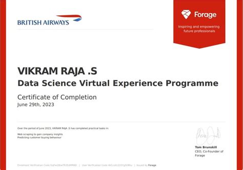 Vikram Raja S On Linkedin Datascience Virtualexperience