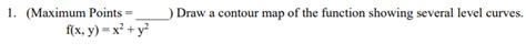 Solved Maximum Points Draw A Contour Map Of The Chegg