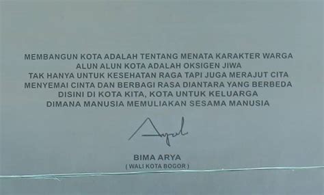 Apa Sih Pesan Ridwan Kamil Dan Bima Arya Di Prasasti Peresmian Alun