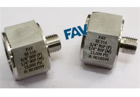 High Pressure Adaptor BSP 15000 Psi 1000 Bars In NPT And BSP