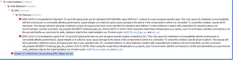 How Does Vivado Solve Unconstrained Logical Port Drc Nstd 1 Drc Ucio 1 Error Programmer Sought