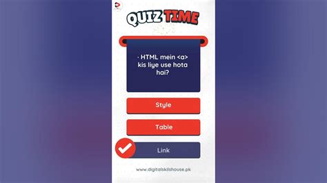 Html Quiztime Webdevelopment Techskills Learnhtml Digitalskillhouse Coding Webdesign
