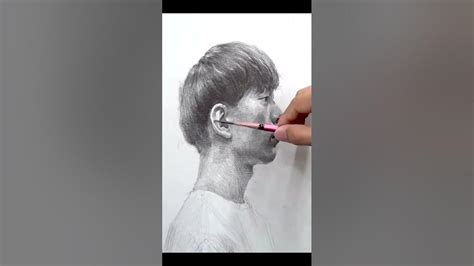 인체소묘 얼굴 측면 그리기~~ Youtube