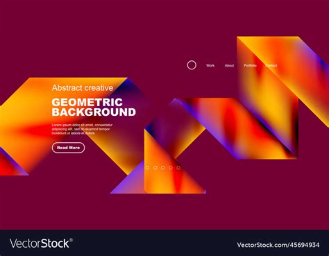 Triangles With Fluid Gradients Abstract Landing Vector Image