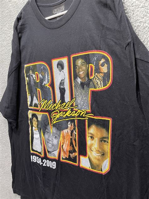 Champs Rip Michael Jackson Shirt 2009 Rare King Of Pop Black Collector