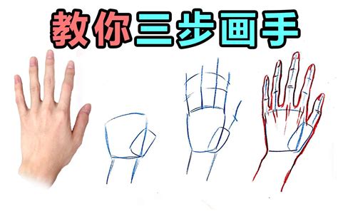 凹兔手绘教程手2分钟教你学会画手 哔哩哔哩 bilibili