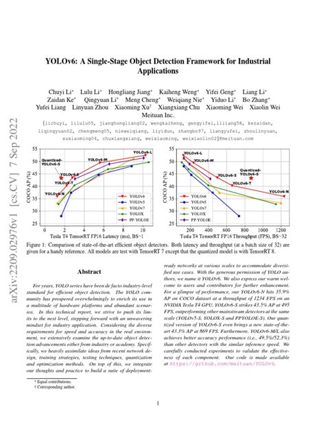 Yolov6 A Single Stage Object Detection Framework For Industrial