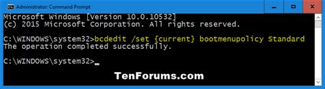 Enable Or Disable F8 Advanced Boot Options In Windows 10 Tutorials