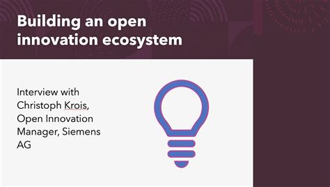 building an open innovation ecosystem