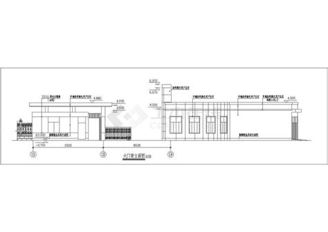 某公司传达室建筑设计全套cad图传达室土木在线