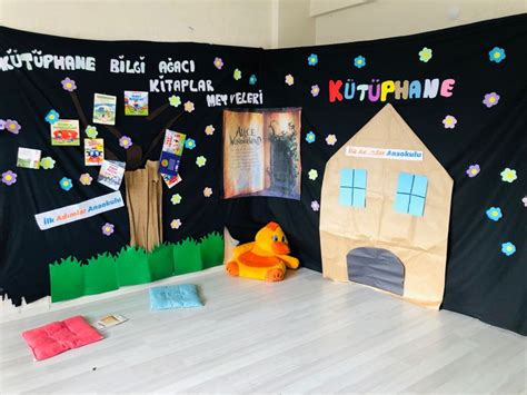 Kütüphaneler haftası pano Okul öncesi Panolar Okul