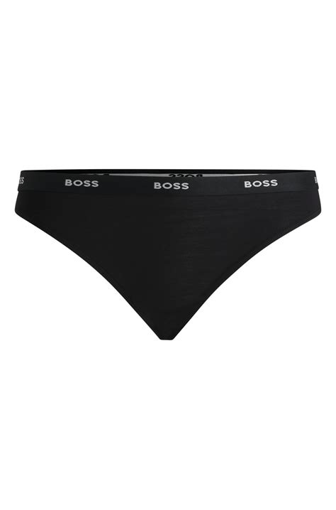 Boss String Taille Basse En Jersey Stretch Avec Taille à Logo