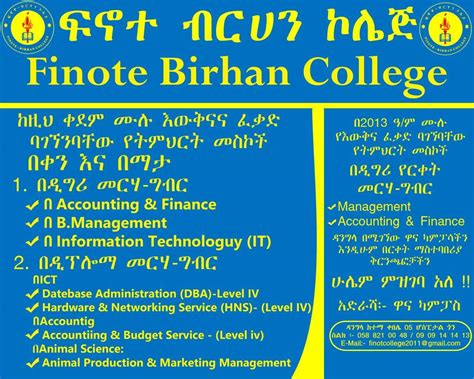 Finote Birhan College Dangila