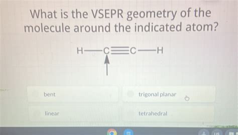 What Is The Vsepr Geometry Of The Molecule Studyx