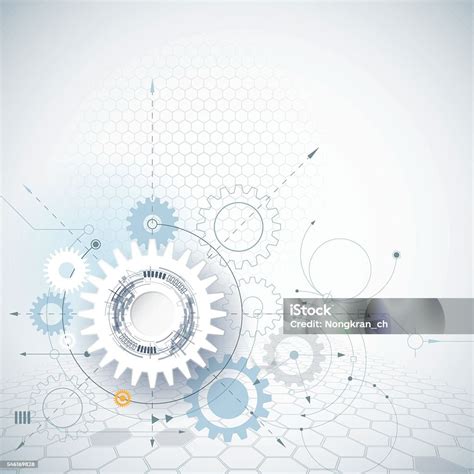 Abstract Hitech Technology And Engineering Background向量圖形及更多齒輪 機件圖片