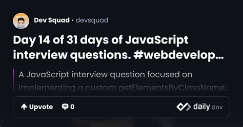 Day 14 Of 31 Days Of Javascript Interview Questions Webdevelopment