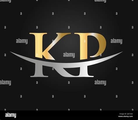 Initial Letter Kp Logo Kp Letter Logo Design Vector Template Stock
