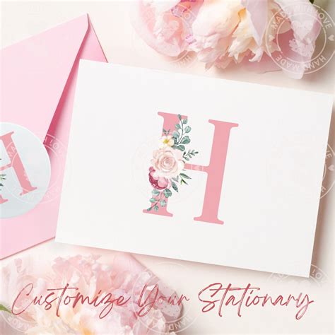 Watercolor Pink Floral Alphabet Monogram Png Instant Download