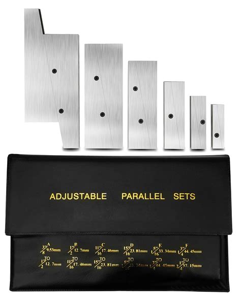 38 2 14 Adjustable Precision Parallel Set 6 Pair Carbon Steel