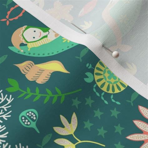 Miss Mermaids Bedtime Fabric Spoonflower