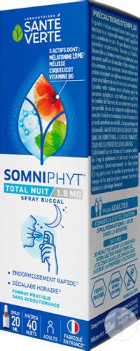 Santé Verte Somniphyt Total Nuit 1 9mg Spray Buccal 20ml Newpharma
