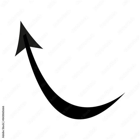 Black Arrow Icon On White Background Flat Style Arrow Icon For Your
