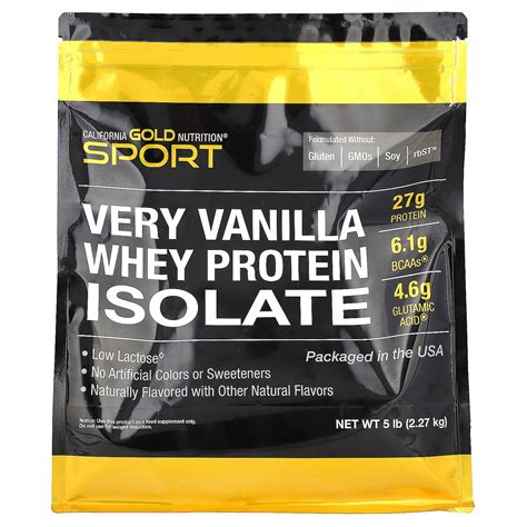 California Gold Nutrition, Very Vanilla Whey Protein Isolate, 5 lb (2.