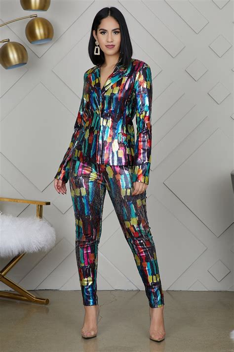 Multi Color Sequin Suit