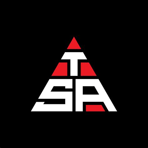 Tsa Triangle Letter Logo Design With Triangle Shape Tsa Triangle Logo