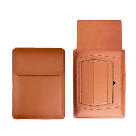 Bolsa Multiuso Para Laptop Macbook Air M2 Capa De Couro Pu De 13 A 16