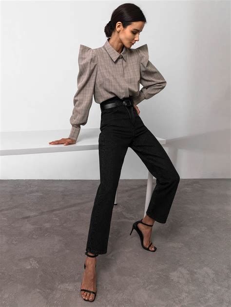 Long Puff Shoulder Shirt Lichi Online Fashion Store Online