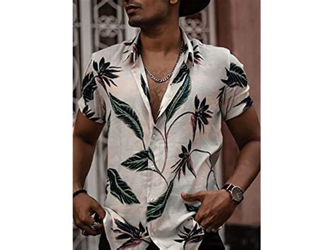 Hawaiian Style Short Sleeve L White