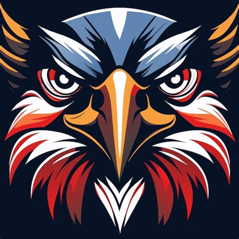 Premium Vector Majestic Eagle With American Flag Colors