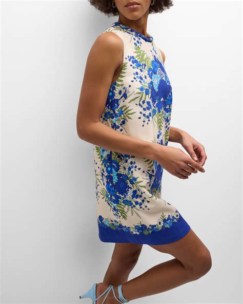 Cara Cara Mackenzie Sleeveless Floral Mini Shift Dress Neiman Marcus