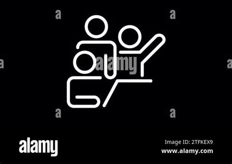 Animated Collab White Linear Icon Working Together On Project Team