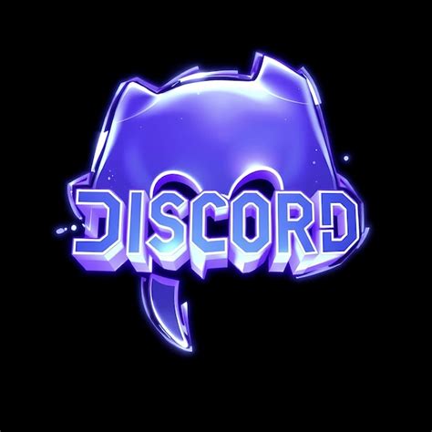 Discord Logo With 3d Render Etched Glass Material Pulsating Glow Purple And White Color Scheme