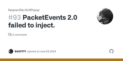 Packetevents 20 Failed To Inject · Issue 93 · Kaspiandevantipopup · Github