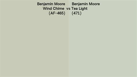 Benjamin Moore Wind Chime Vs Tea Light Side By Side Comparison