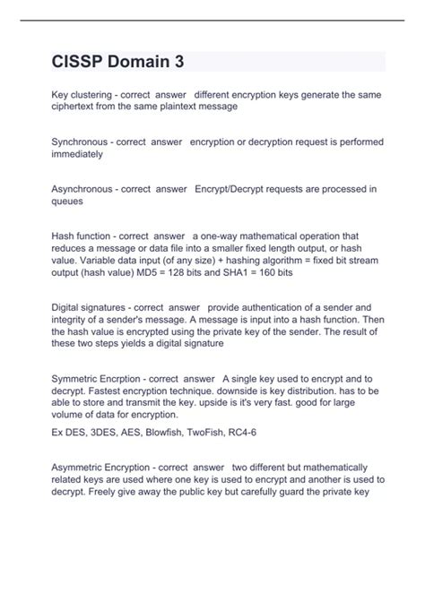 CISSP Domain Questions And Answers Already Solved CISSP Stuvia US