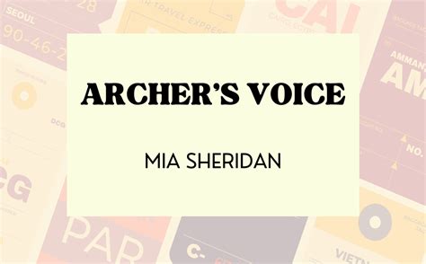 Archers Voice Book By Mia Sheridan