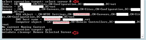 Techies Sphere How To Perform Metadata Cleanup Of Decommissioned Active Directory Server